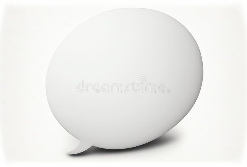 Large Speech Bubble Isolated on White Stock Illustration - Illustration ...
