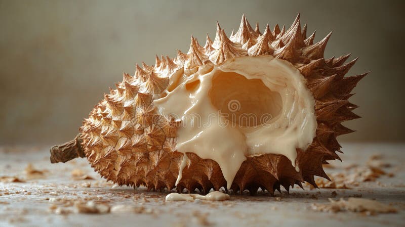 A Large, Spiky Fruit with a Hole in the Middle Stock Illustration ...