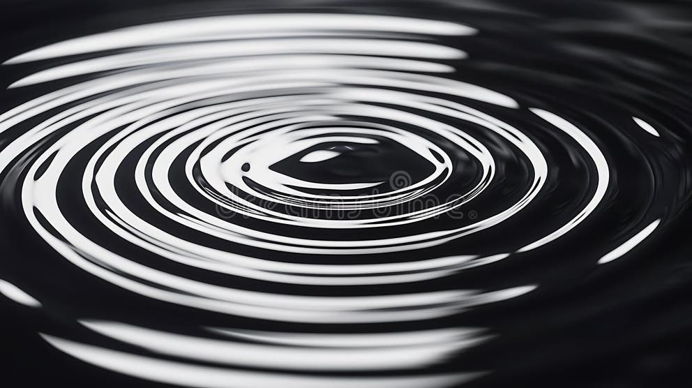 A Large Splash of Water with Ripples in the Middle Stock Photo - Image ...