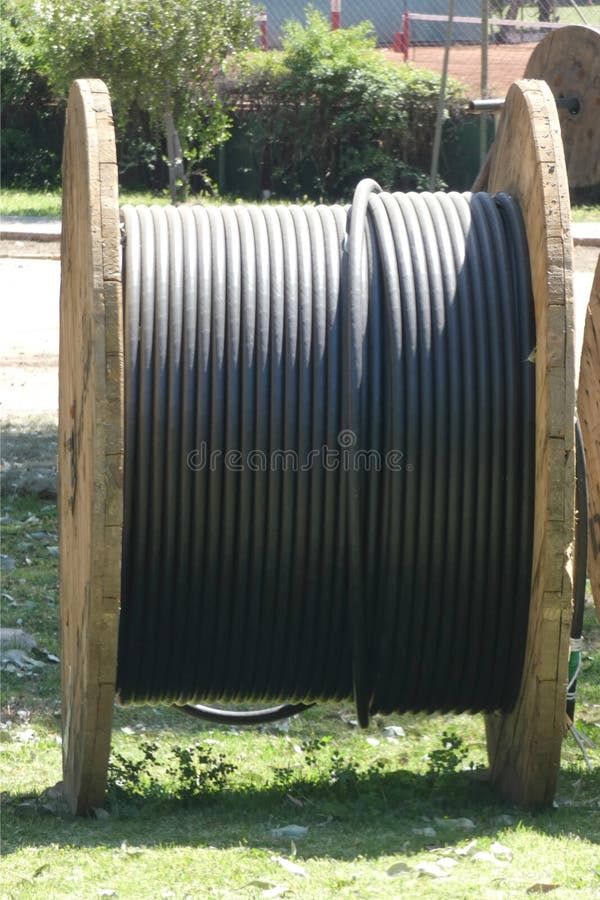 Electric Cable Spool stock image. Image of works, technology - 293490705