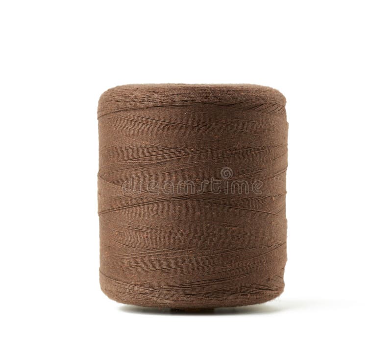 Spool of Brown Capron Thread Stock Image - Image of sewingwork, craft ...