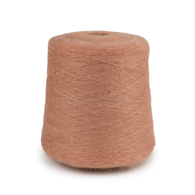 Large Spool of Fluffy Light Brown Yarn for Knitting and Crocheting ...