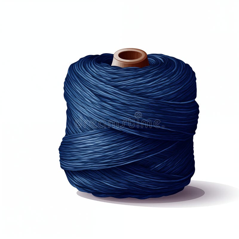 Large Spool of Navy Blue Thread Used for Sewing and Craft Projects ...