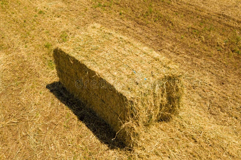 Large Square Hay Bale In A Field Stock Image Image Of Agricultural Agriculture 183182375