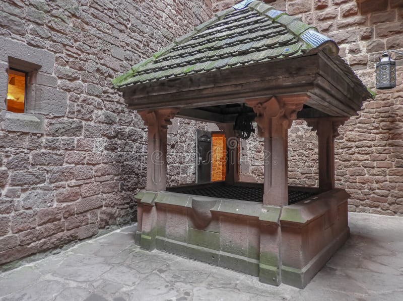 Large Square Well in an Acient Castle Stock Photo - Image of arch ...