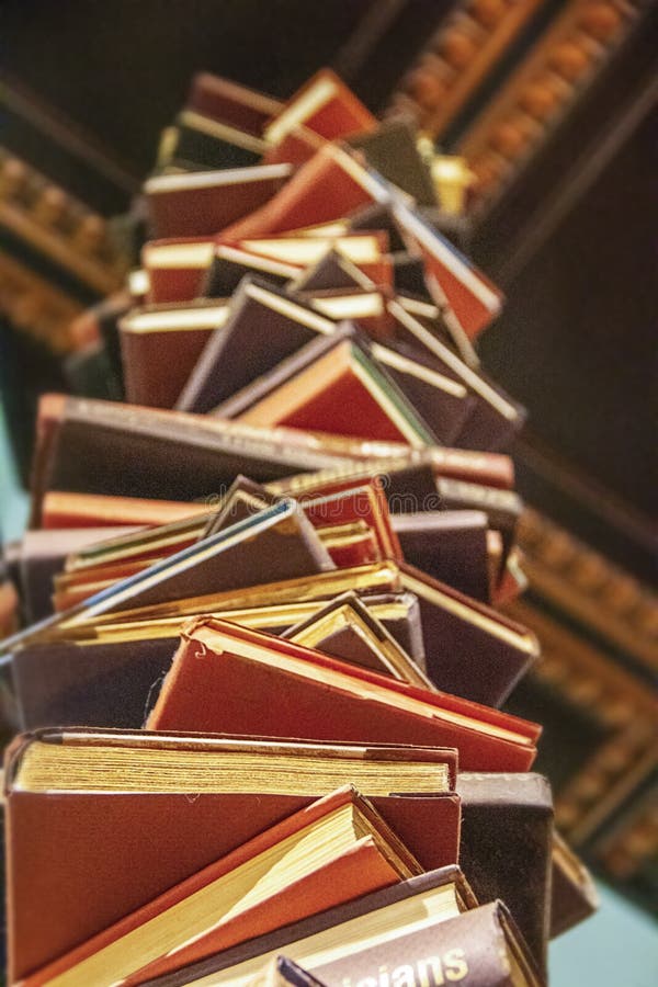 Large Stack of Books at a Museum Editorial Stock Photo - Image of ...
