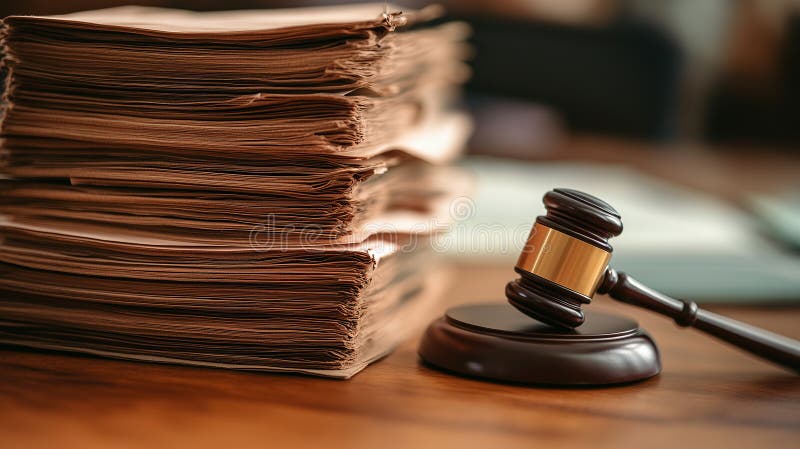 A Large Stack of Old Archival Documents. Neural Network AI Generated ...