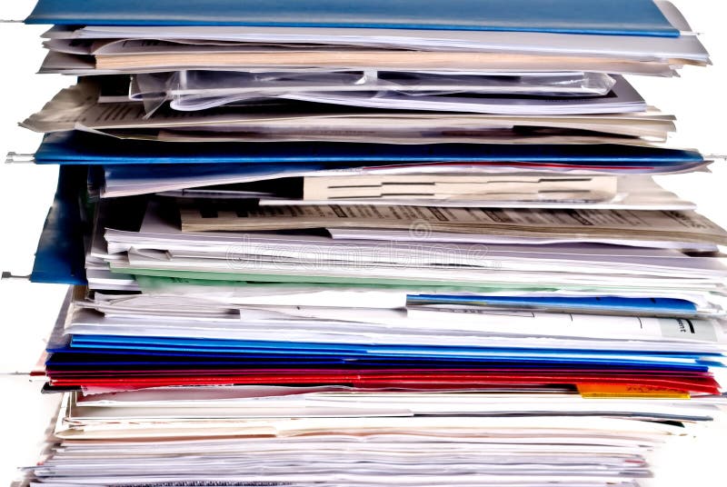 Large Stack of Business Files Stock Photo - Image of assignment ...