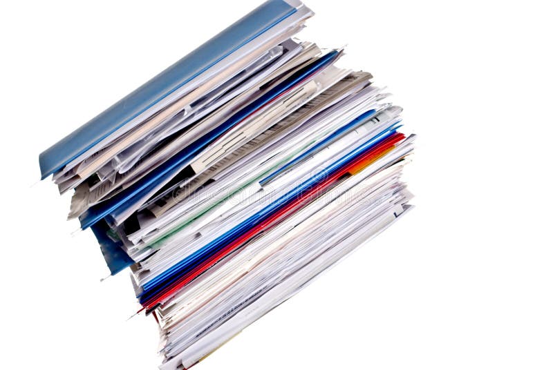 Large Stack of Business Files Stock Photo - Image of assignment ...