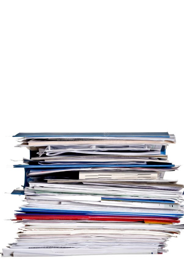 Large Stack of Business Files Stock Photo - Image of assignment ...