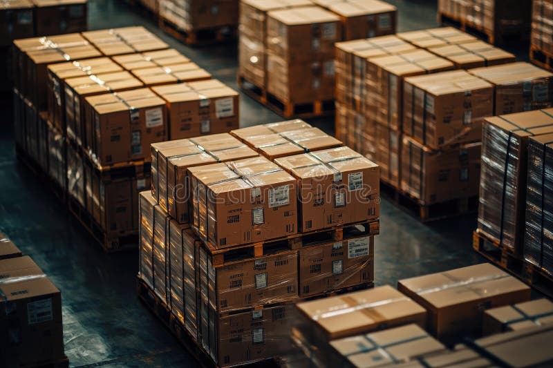 A Large Stack of Cardboard Boxes are Piled on Top of Each Other ...