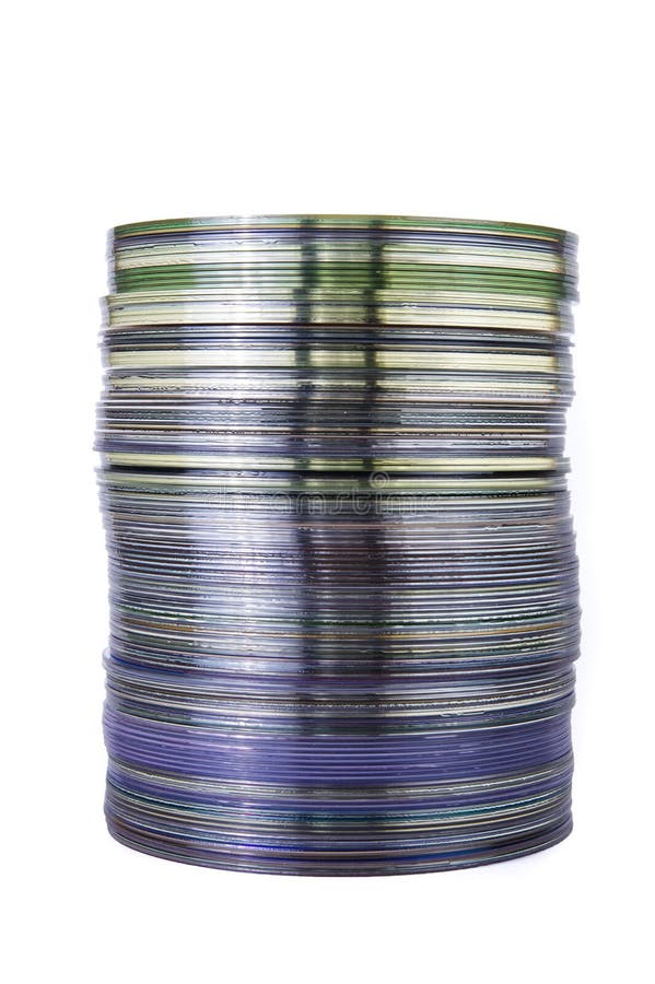 Large Stack of CDs for Long-term Storage of Information Stock Photo ...