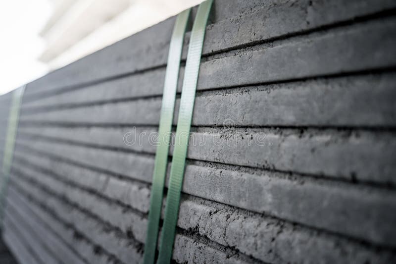 A Large Stack of Concrete Slabs on a Construction Site Stock Image ...