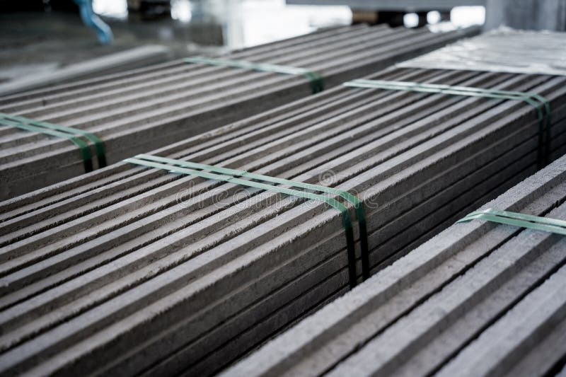 A Large Stack of Concrete Slabs on a Construction Site Stock Photo ...