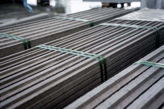A Large Stack of Concrete Slabs on a Construction Site Stock Photo ...