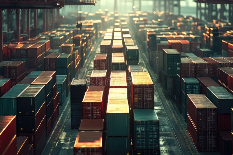 A Large Stack of Containers, Possibly Storage or Shipping Crates Stock ...
