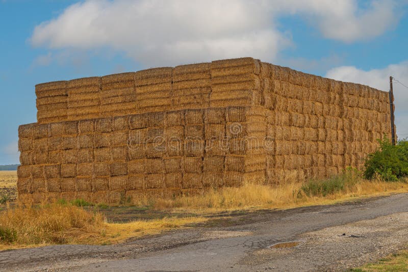 Square Shape Bale Stack stock photo. Image of hungary - 260602930
