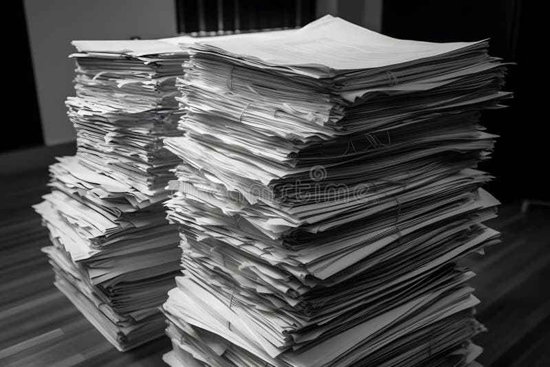 A Large Stack of Old Archival Documents. Neural Network AI Generated ... A Large Stack of Old Archival Documents. Neural Network AI Generated ...