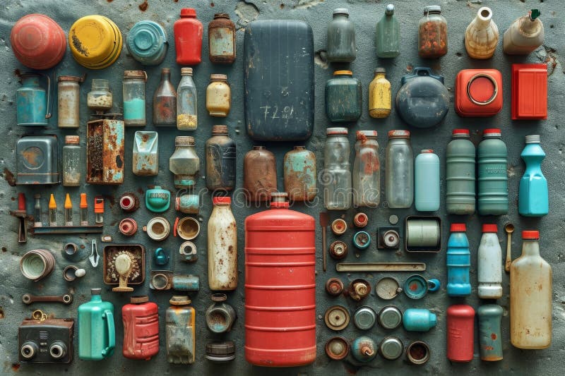 A Large Stack of Old Plastic Bottles for Recycling Stock Image - Image ...