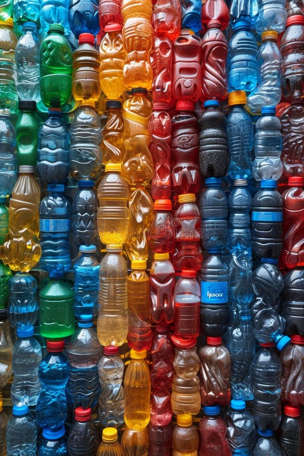 A Large Stack of Old Plastic Bottles for Recycling Stock Image - Image ...