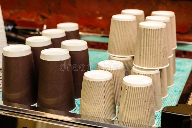Large stack of paper cups stock image. Image of female - 83121349
