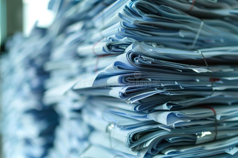 Stack of Paperwork Representing Administrative Burden Stock Image ...