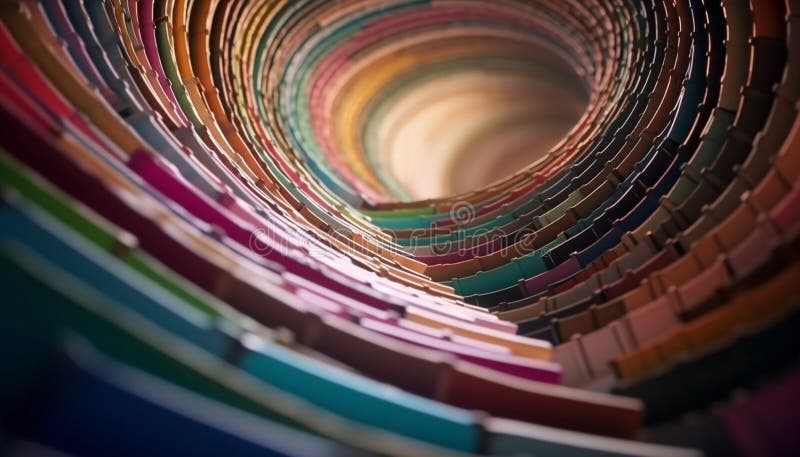 A Large Stack of Rolled Up Papers Generated by AI Stock Illustration ...