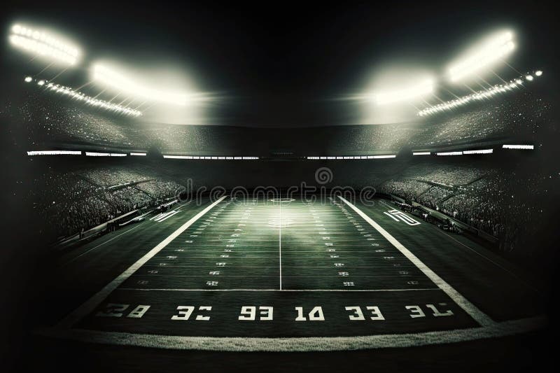 Large Stadium for Football Matches Completely Filled with Spectators ...