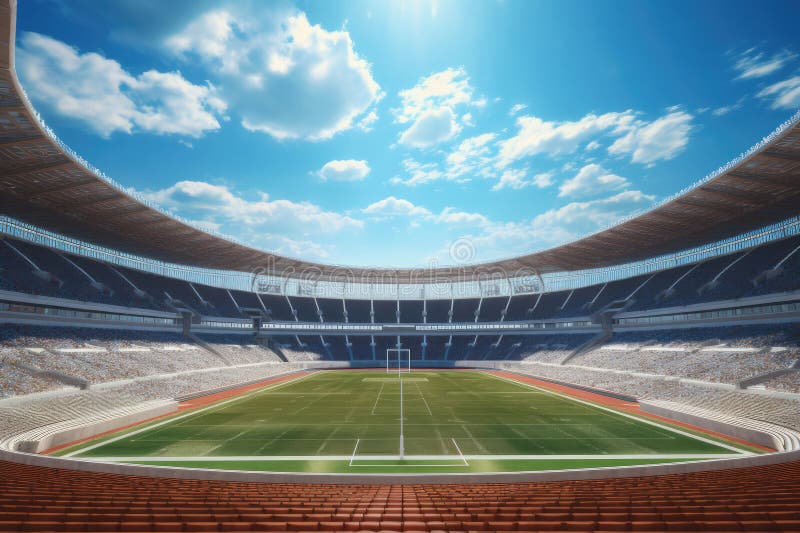 Large Stadium at the Night, Ai Generated Stock Illustration ...