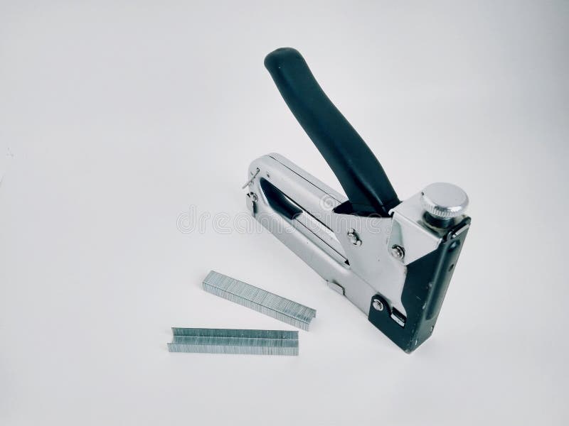 Large Stapler and Staples for Construction Work Stock Image - Image of ...