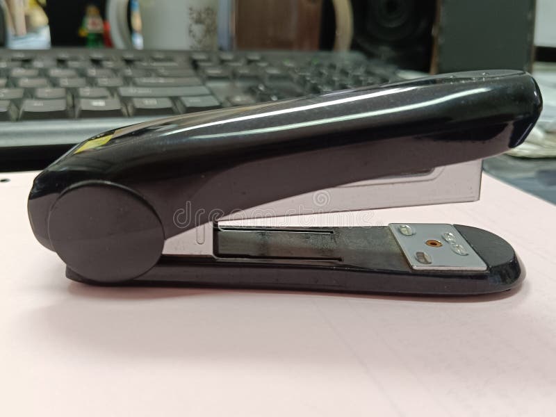 A Large Stapler on the Table in Work Office Stock Image - Image of ...