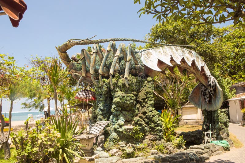 A Large Statue of Crawfish,Sanur, Bali, Indonesia Stock Photo - Image ...