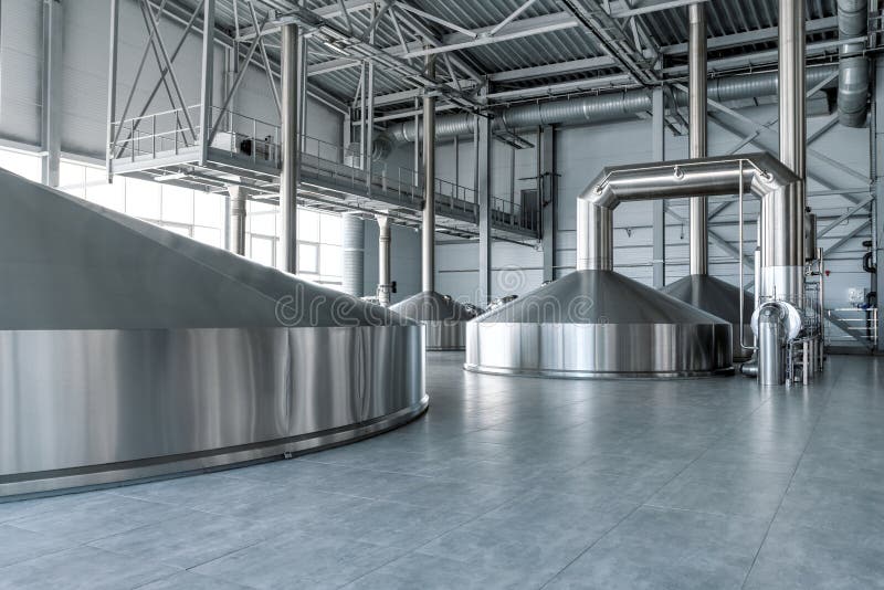 Large Steel Barrel for Beer Fermentation Brewing Stock Image - Image of ...