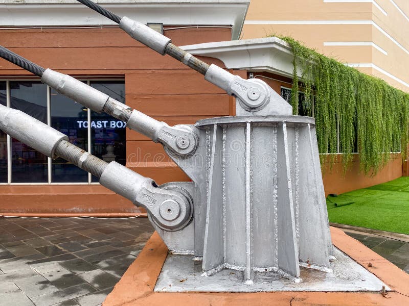 Large Steel Cable Support Structures Bracing a Canopy or Building ...