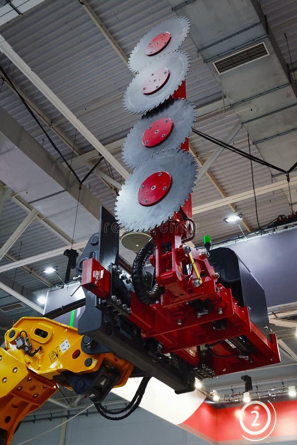 Large Steel Discs for Cutting Trees and Shrubs Stock Photo - Image of ...