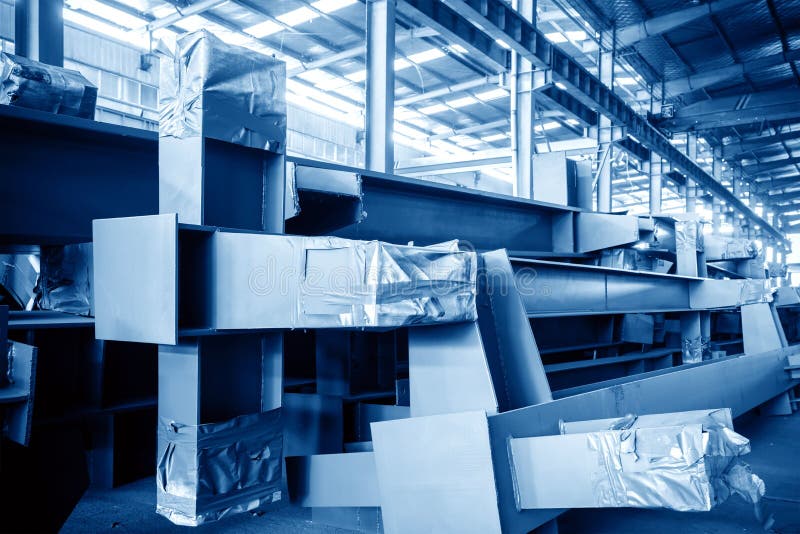Large Steel Factory Warehouse Stock Photo - Image of metallurgy ...