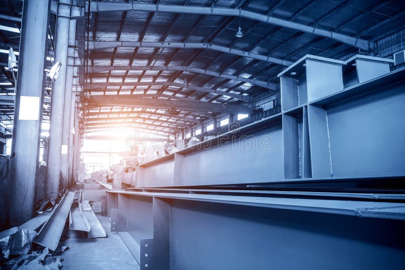 Large Steel Factory Warehouse Stock Photo - Image of machine ...