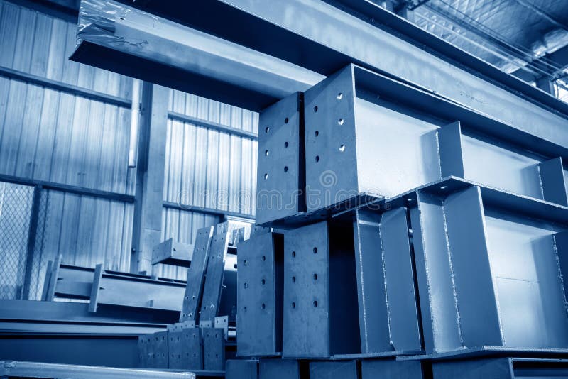 Large Steel Factory Warehouse Stock Photo - Image of metal, aisle: 98550452