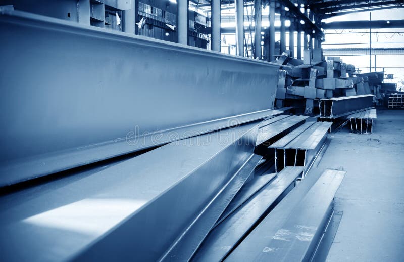 Large Steel Factory Warehouse Stock Image - Image of metallurgical ...