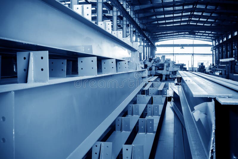 Large Steel Factory Warehouse Stock Photo - Image of construction ...