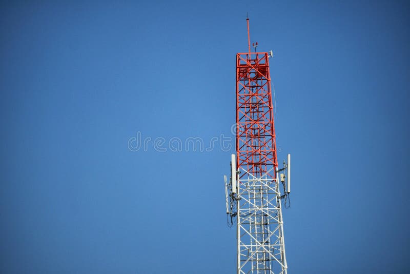 Large Steel Pole Installed for Telecommunication 4G or 5g Sky ...