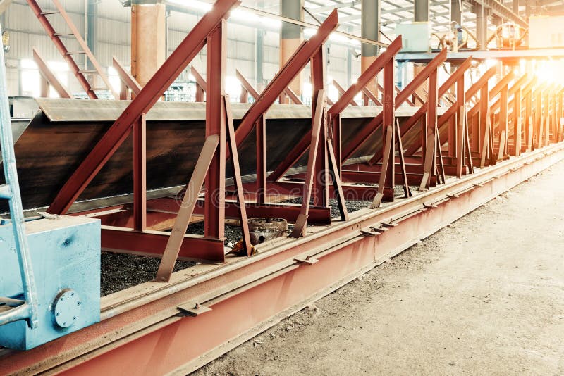 Large Steel Processing Plant Stock Photo - Image of interior, equipment ...