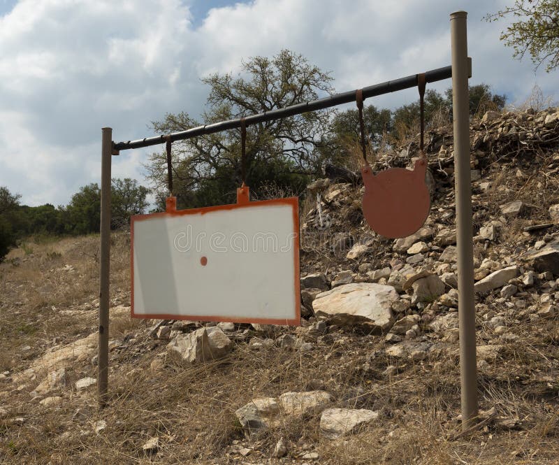 Large Steel Targets for Precision Shooting Stock Image - Image of ...