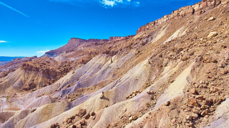 Large Steep Tan Mountains Detail Stock Photo - Image of range, sand ...