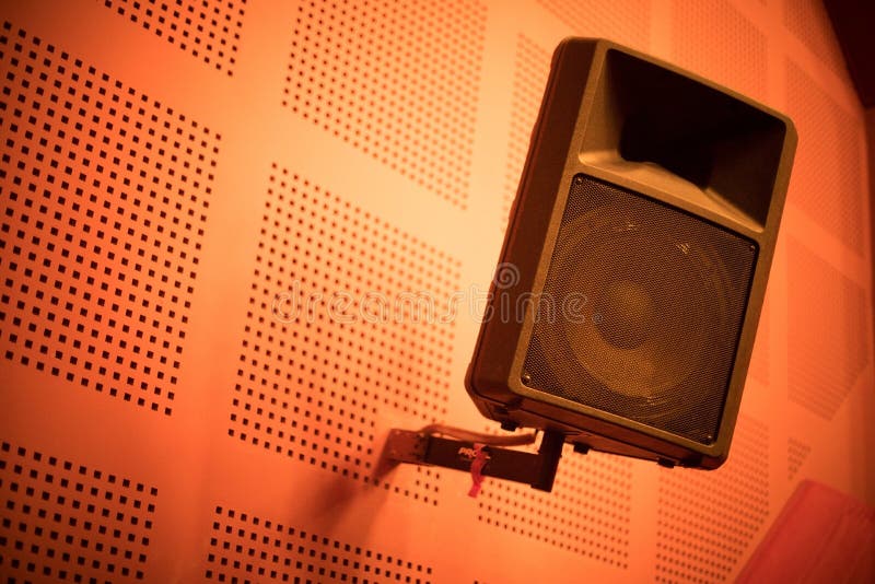 Large Stereo Speaker in a Room Stock Image - Image of room, stereo ...