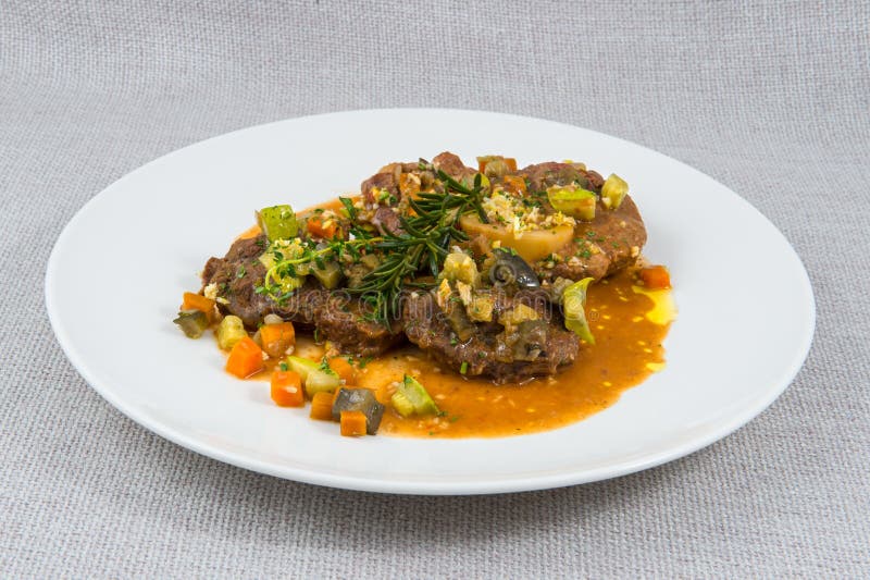 Large Stews of Beef Meat with Vegetables Stock Photo - Image of ...