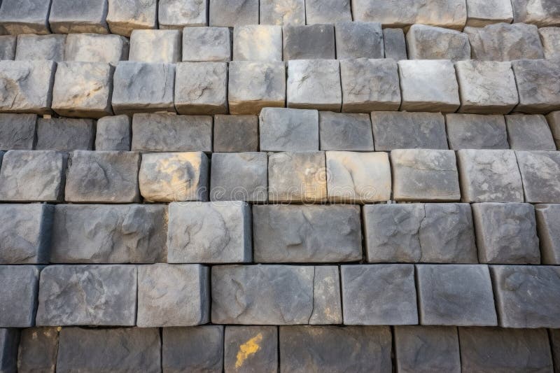 Large Stone Blocks Forming Wall Stock Illustration - Illustration of ...