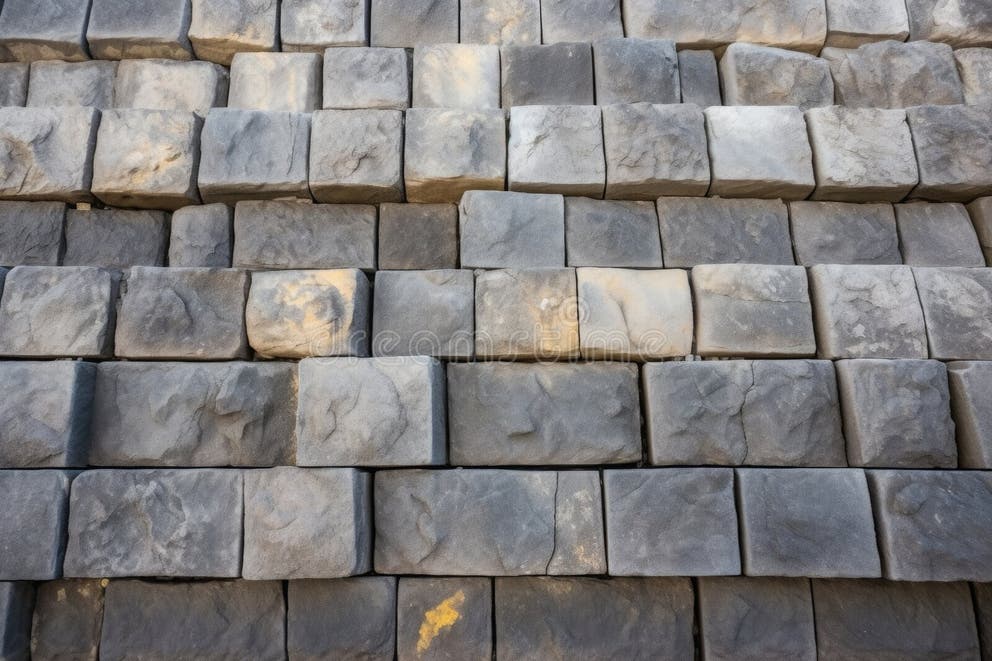 Large Stone Blocks Forming Wall Stock Illustration - Illustration of ...