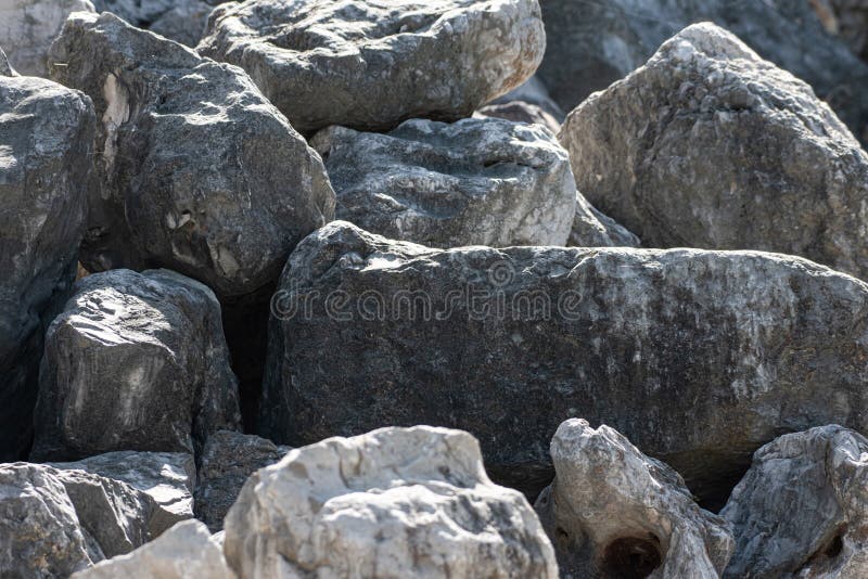 Large Stone Blocks at a Quarry Stock Image - Image of pile, outdoor ...