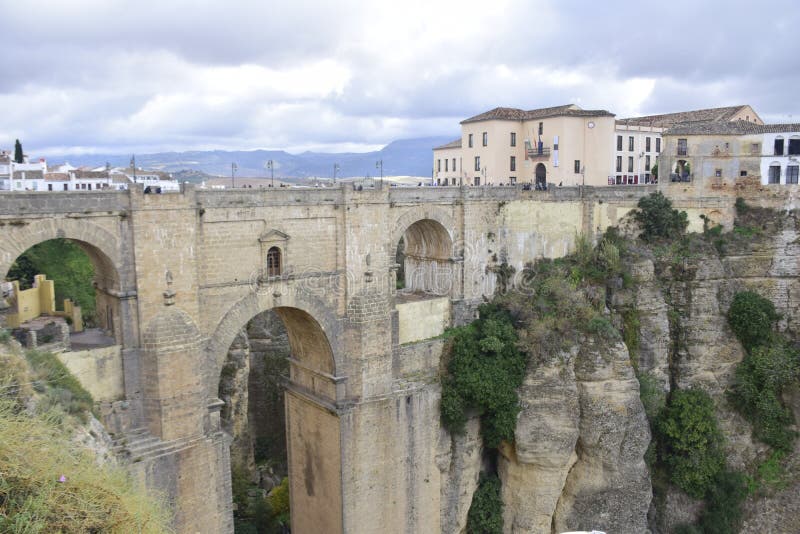 A Large Stone Bridge between Two Rocks. Stock Photo - Image of spain ...